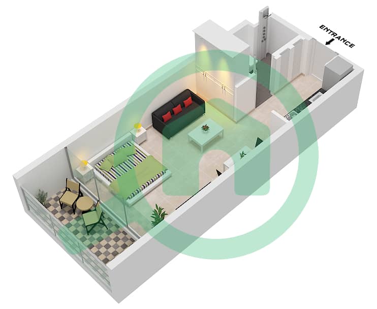 Floor plans for Unit 8 FLOOR 2-8 Studio Apartments in Hyde Walk ...