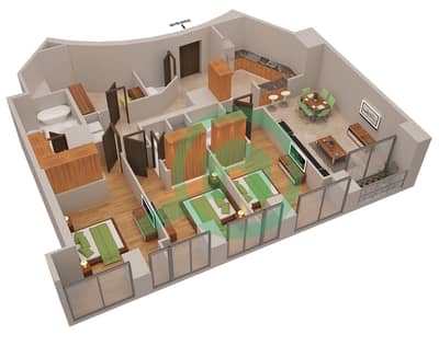 Cayan Tower Floor plans - Dubai Marina | Bayut Dubai