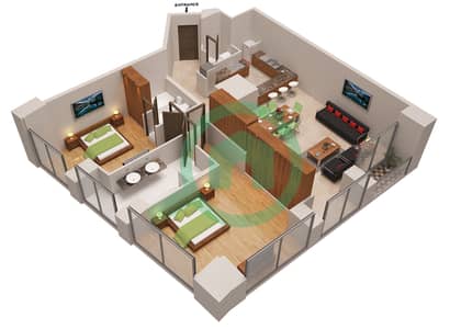 Cayan Tower Floor plans - Dubai Marina | Bayut Dubai