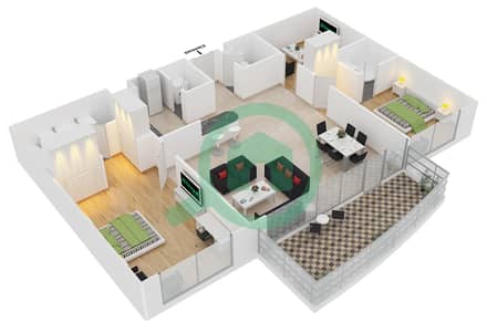 Tiara Residences Floor plans - Palm Jumeirah | Bayut Dubai