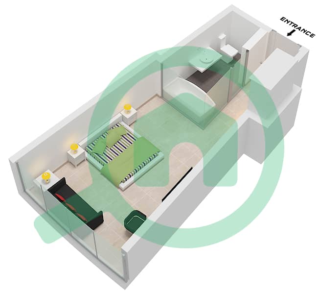 Floor plans for Unit 14 FLOOR 40-46,49-53 Studio Apartments in Ciel ...