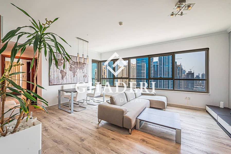 High floor | Furnished | Marina view | Bayut.com