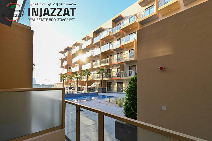 Spacious 1BR with Direct Pool Access in Binghatti Rose, JVC | Bayut.com