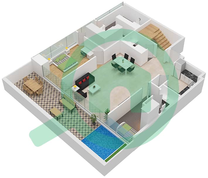 Floor plans for Type 4 FLOOR 1 3-bedroom Apartments in The Orchard ...