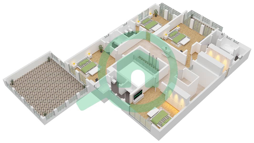 Floor plans for Type M4-V-295 4-bedroom Villas in The Meadows 6 | Bayut ...