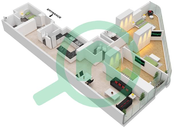 Spacious 3BR + Maid | Unique VIew | Brand New | Bayut.com