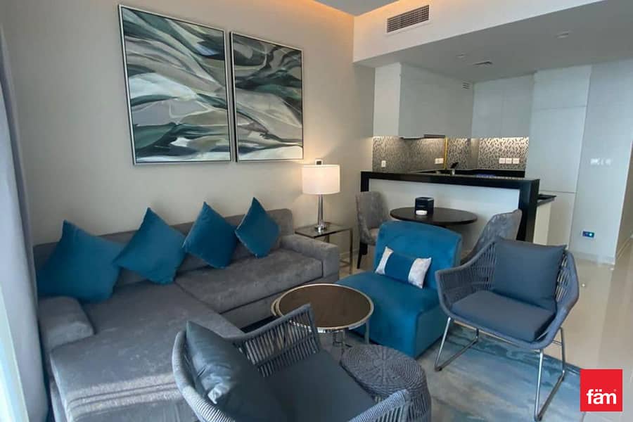 Spacious fully furnished one bed apt, mid. floor | Bayut.com