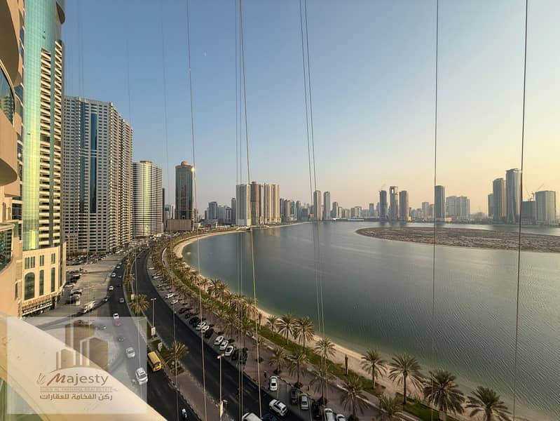A distinctive apartment with a front view in the Emirate of Sharjah and ...