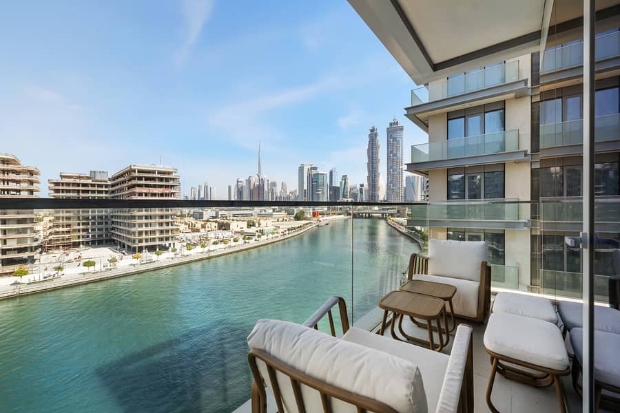 Serene 3 BR | Full Canal and Burj Skyline View | Bayut.com