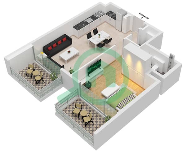 1 BR pool and park view | Bayut.com