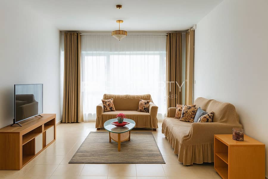 1BR - Furnished - Mid Floor - Facing Pool - Ready | Bayut.com