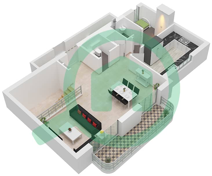Floor plans for Type/unit 3TH-2 / UNIT 3 3-bedroom Apartments in GEM ...