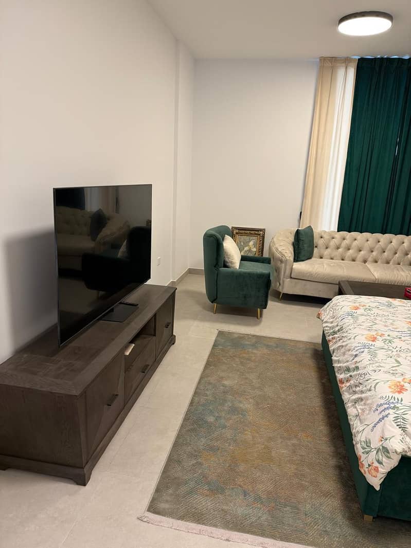 Full furnished !!_Brand new studio with Gym pool parking free areej al ...