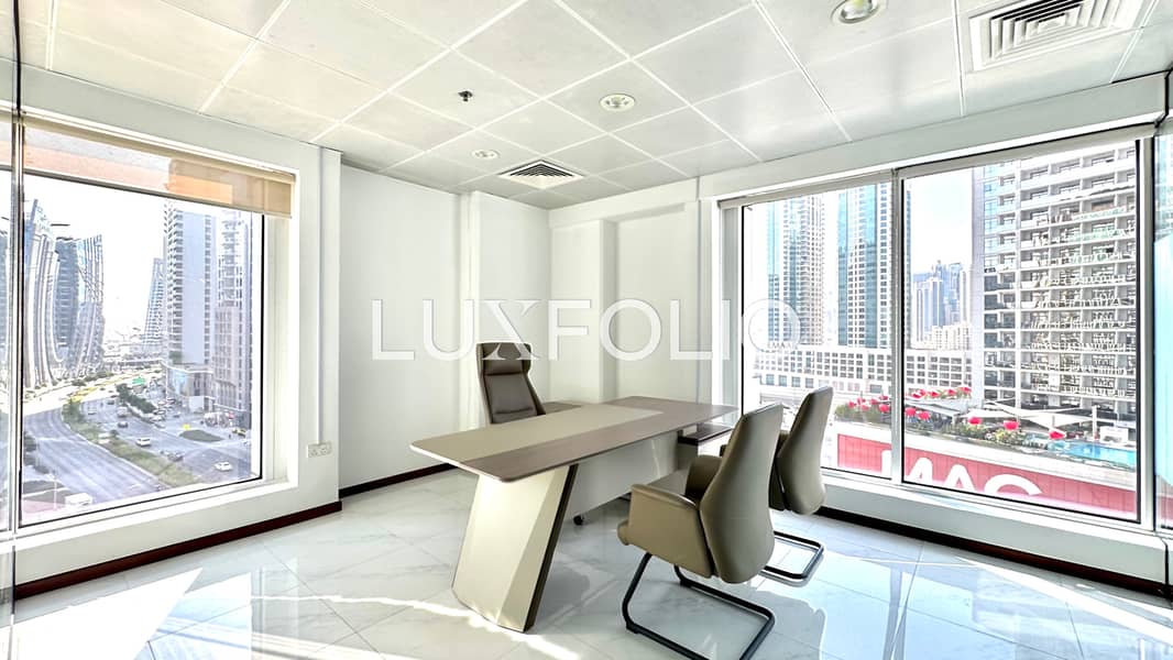 Corner Office | Burj Khalifa View | Furnished | Bayut.com