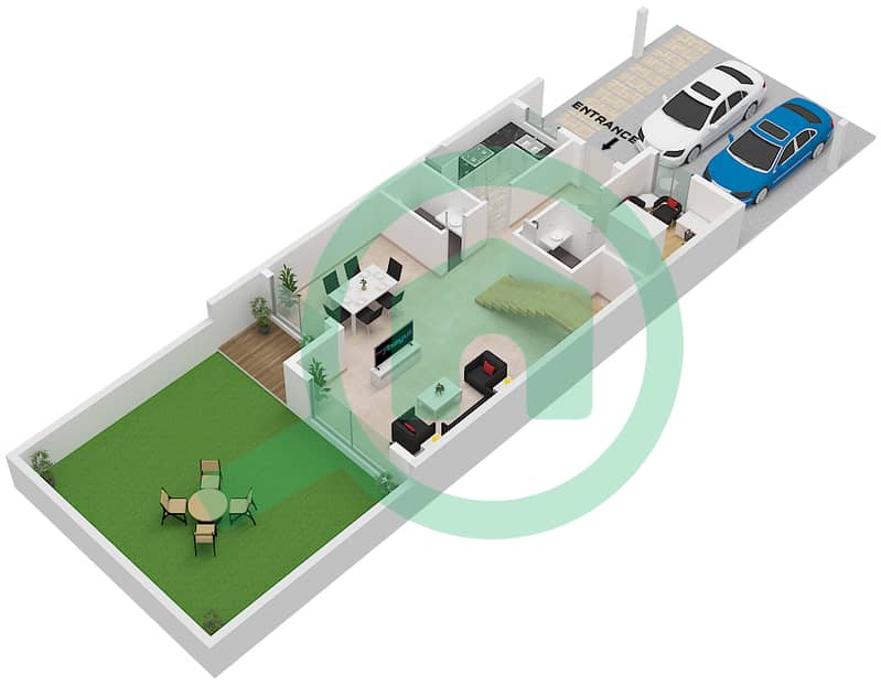 Floor plans for Type R2-M14-1 3-bedroom Villas in Janusia | Bayut Dubai
