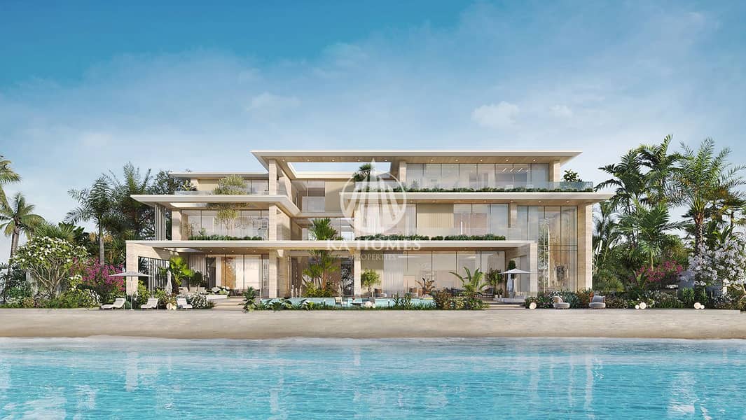 Exclusive beachfront villas on the best island in the project, the ...