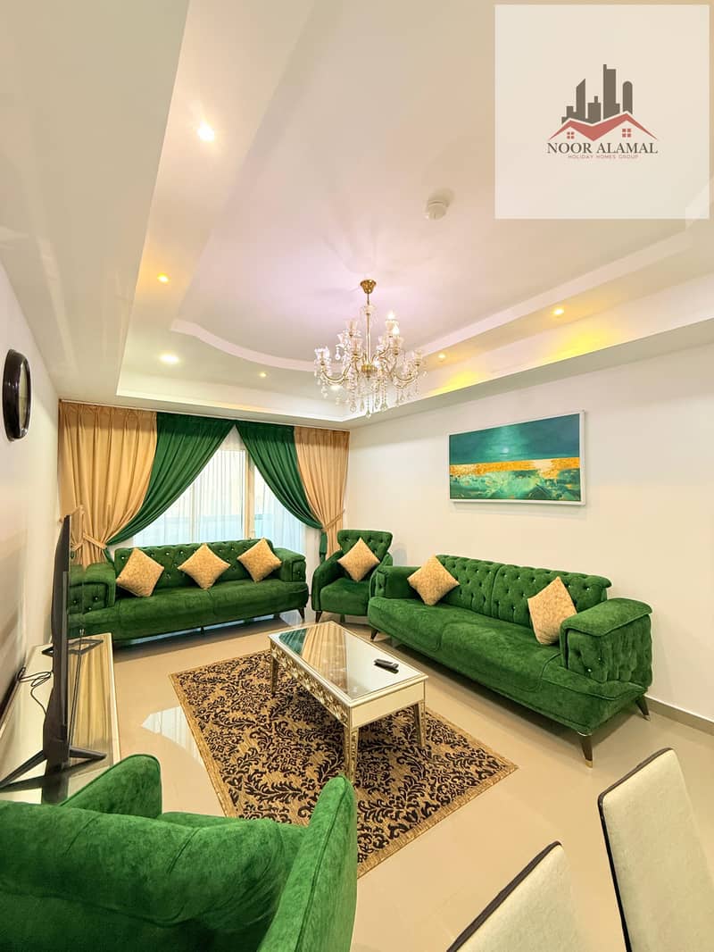 Sharjah Al Khan, 3-bedroom apartment with living room, kitchen and 3 ...