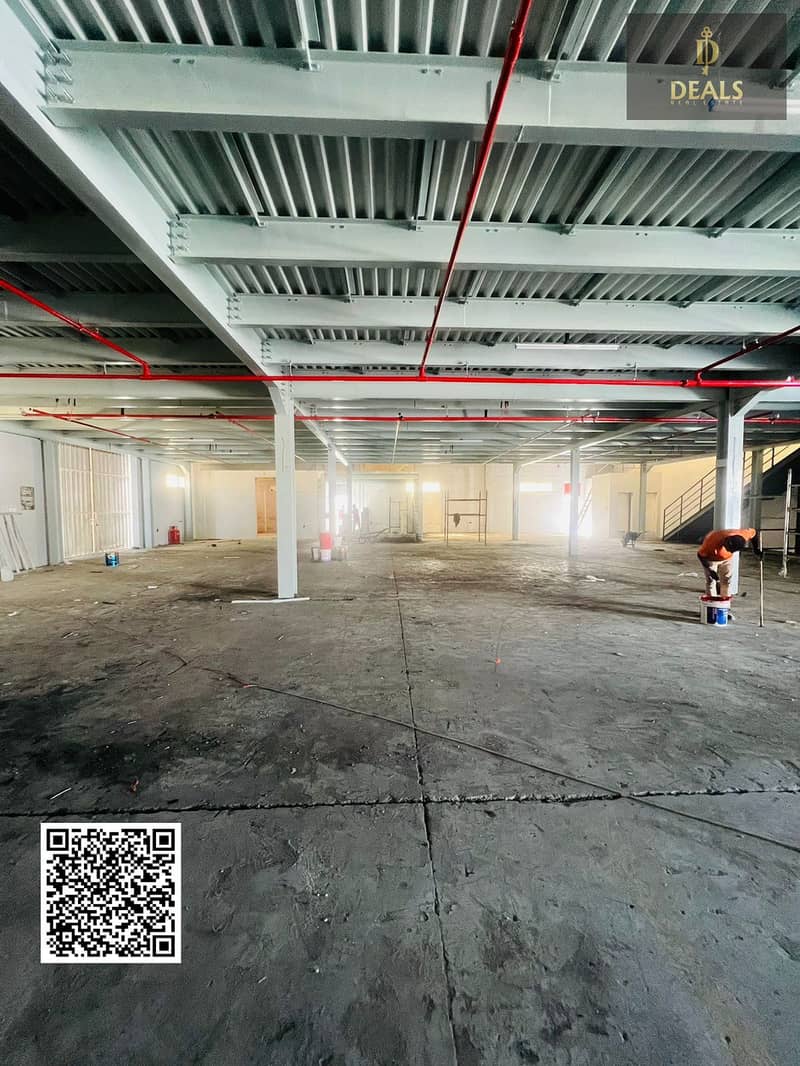 Large Warehouse for Rent in Al Jurf 1 | 8,800 Sqft Ground + 6,160 Sqft ...