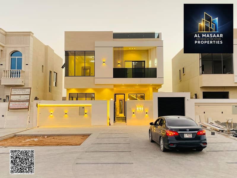 Modern finished villa, two floors and a roof with a large setback, at a ...