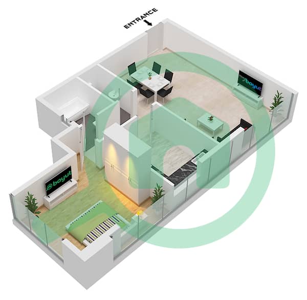 A spacious master bedroom with sae views in Orient tower+prime ...