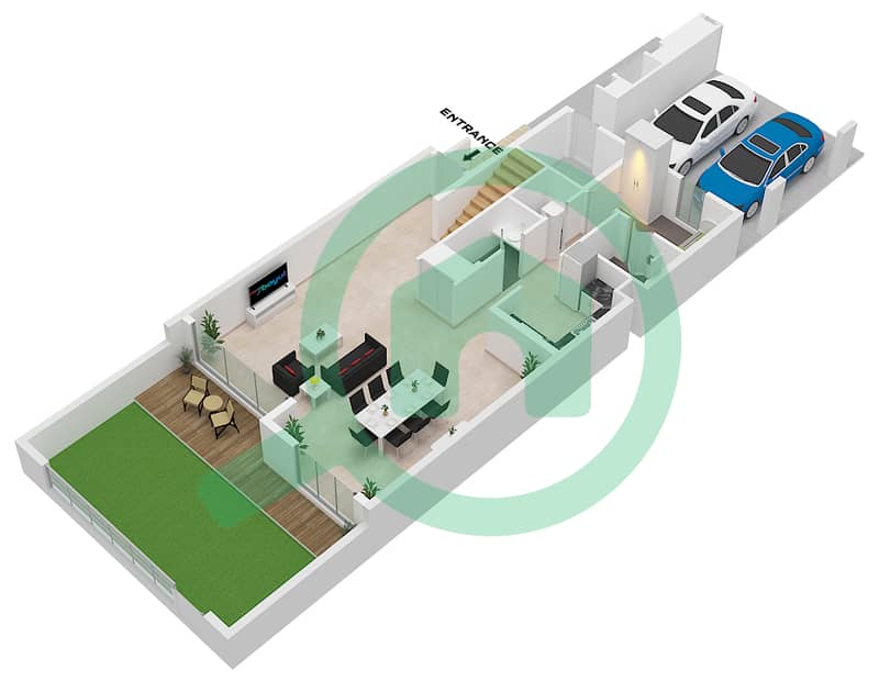 Floor plans for Type/unit RAVINE / UNIT TH02 3-bedroom Townhouses in ...